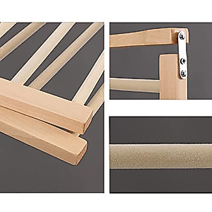 Multiple Pants Rack Hanger Trouser Hanger Movable Clip for Suit Scarf Towel Shawl Clothes Hanger for Home Wardrobe Closet Thickened Durable Wooden Windproof Rack