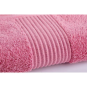 Babiclean 16x30 Premium Quality Ultra Soft and Highly Absorbent heavey Pure Pink Hand Towel Durable for Bathroom, Hotel, Spa, Salon and Gym Set of 2