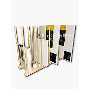 Art Storage Rack - 24'' Long x 8'' Wide with 18'' Tall dowels - for Art Canvas Storage, Frames, Framed Art, Paintings (DSR24818)