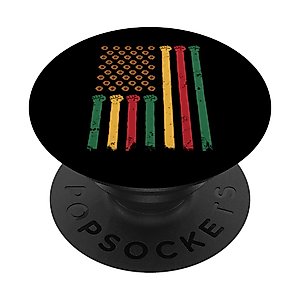 June 19, 1865 US Flag Fisting Hands and Flowers PopSockets Swappable PopGrip