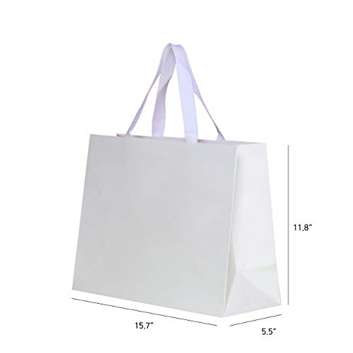 PAPERIST 10pcs 15.7x5.5x11.8 sturdy durable thick paper bag, cotton handles bag, perfect for gift bags, party bags, large gift bags