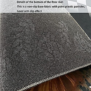 CHENJIEUS Halloween Area Rug,Black White Plaid Round Rugs 3D Visual Optical Floor Mat,Funny Clown Optical Illusion Rug for Living Dinning Room Bedroom Kitchen, 60 x 90 cm (MEI-DITANG-GUO-01)