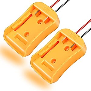 Newly for Dewalt Battery Adapter by Baridwon, Power Wheels Adapter for Dewalt Battery, 2 Kit Power Tools Conversion for 18v 20v 60v Batteries, Upgraded 12AWG Thick Copper Core Wire
