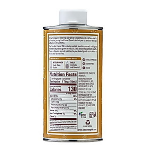 La Tourangelle, Roasted Peanut Oil, Slow Roasted Expeller-Pressed for Rich Flavor, Perfect for Cooking & Baking, Med-High Heat, Unrefined, Small Batch Production in USA, 16.9 fl oz