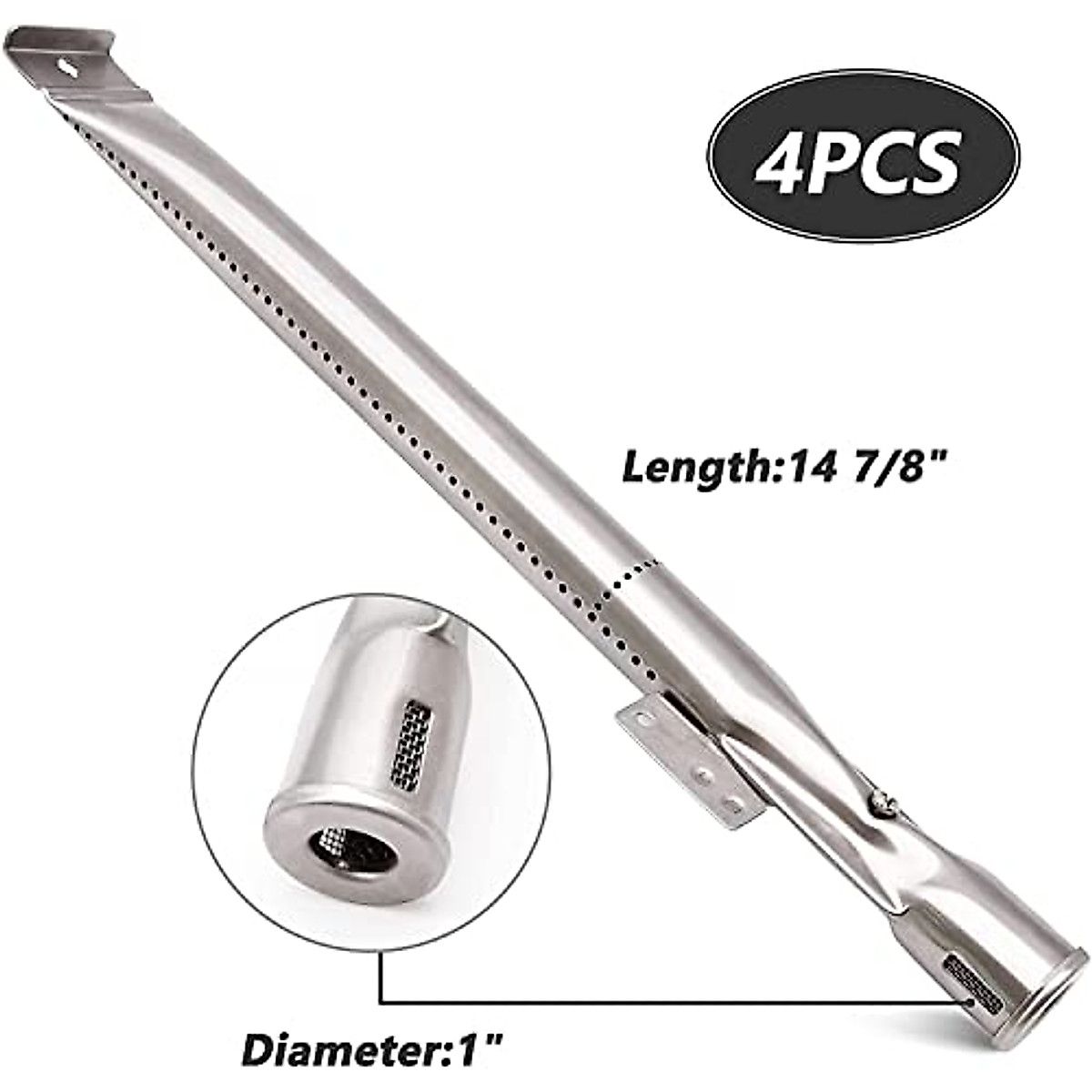 Yiming Grill Replacement Parts for Home Depot Nexgrill 4 Burner 720-0830H, 720-0783E, BHG 720-0783H, 720-0783W Grill Parts. Stainless Steel Heat Plates, Burners and Igniters for Ken/More 122.33492410