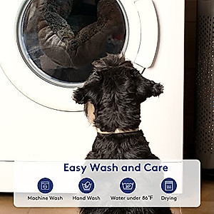 FURTIME Small Dog Beds for Small Dogs, Washable Dog Bed Orthopedic Rectangle Puppy Pet Bed, Durable Calming Dog Sofa Bed Soft Sleeping with Anti-Slip Bottom S (20"x19"x6")