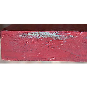 Red and Gray Field with Crystal Event by Alan Mazzetti, Original Acrylic on Panel, 30" x 30"