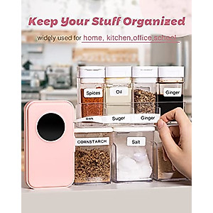 Phomemo Labeler D35 Inkless Bluetooth Label Maker Machine, Portable Sticker Labeler,Support Pre-Cut/Continuous Paper,Home,Office,Organization,Gift for Halloween,Christmas-Pink