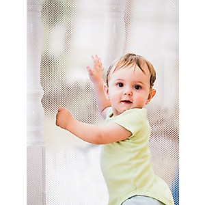 Winkeyes Children Safety Rail Balcony Stairs Safety Net Banister Stair Net for Kids/Pet/Toy Safety on Indoor/Outdoor Stairs, Balcony, or Patios, 9.8 x 2.5 ft