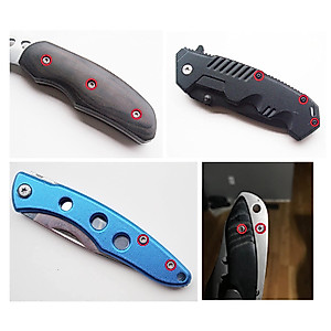 N/C NC HAISDA 40 pcs Pocket blade knife handle screws EDC folding knives hilt fasteners shaft pivot pin rivets M2 5 Stainless Steel