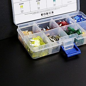 MulWark 120pc ClearMark Assorted Auto Mini-Car-Truck-Blade-Fuses Set- 5A 7.5A 10A 15A 20A 25A 30A - ATM Automotive Replacement Auto Fuse Assortment Kit w/A Puller -for Boat,Marine,RV,SUV,Trike…