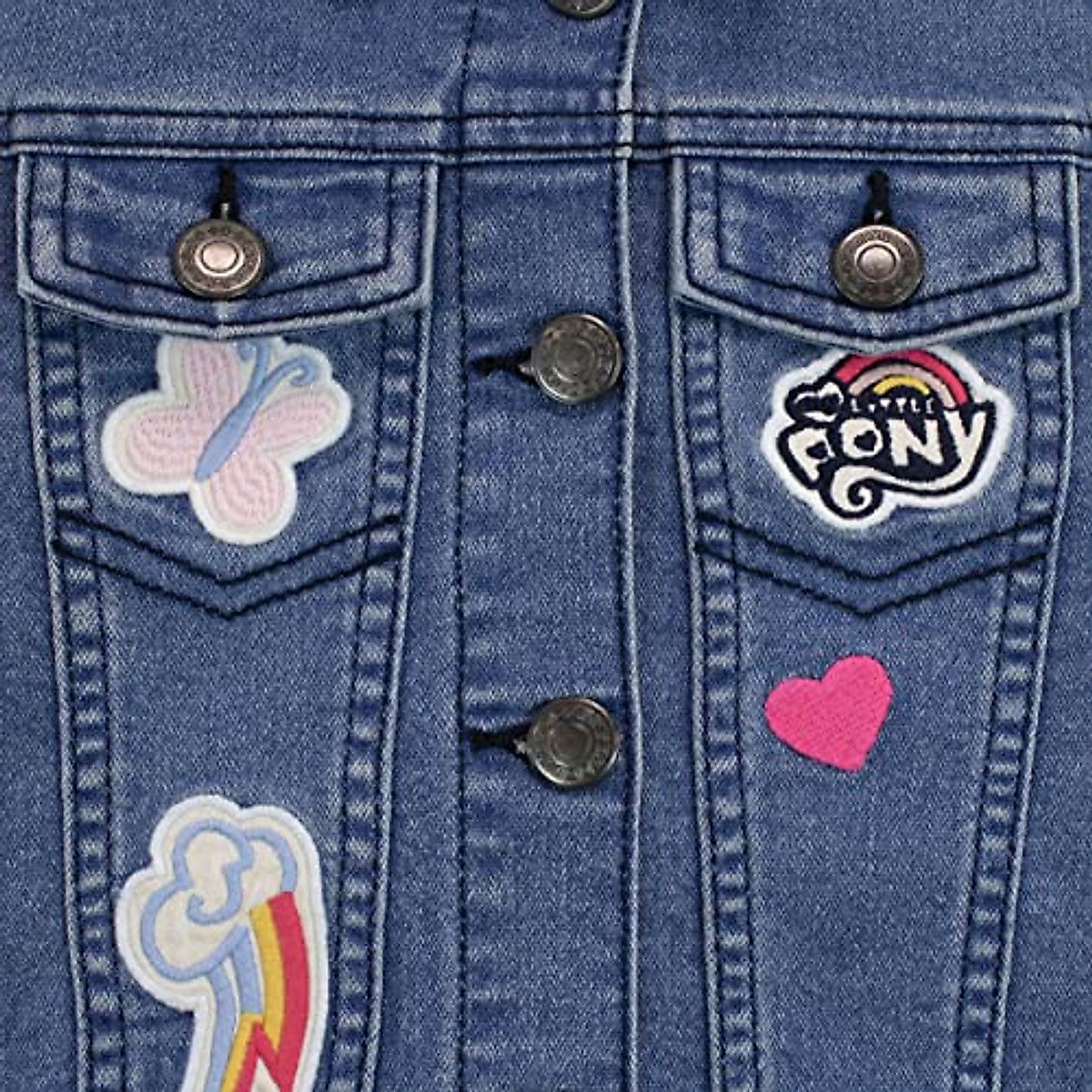 My Little Pony Girls Jean Jacket Twilight Sparkle and Pinkie Pie Outerwear For Kids Blue 6