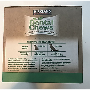 Kirkland Signature Dental Chews 72 Dog Treats, Green