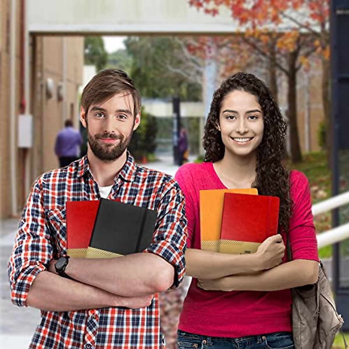 Classic Notebooks Lined Hardcover 2 Pcs A5 Hardcover Faux Leather Notebooks Premium PU Leather 120 GSM Quality Thick Paper 5 x 8.25 Inches Journal Notebook for Work & School 2 Black