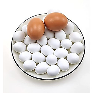 10 Pieces of Pigeon Eggs Simulation of Solid Plastic Pigeon Eggs for Pigeon Hatching Help Laying Pigeon Agricultural Tool Poultry