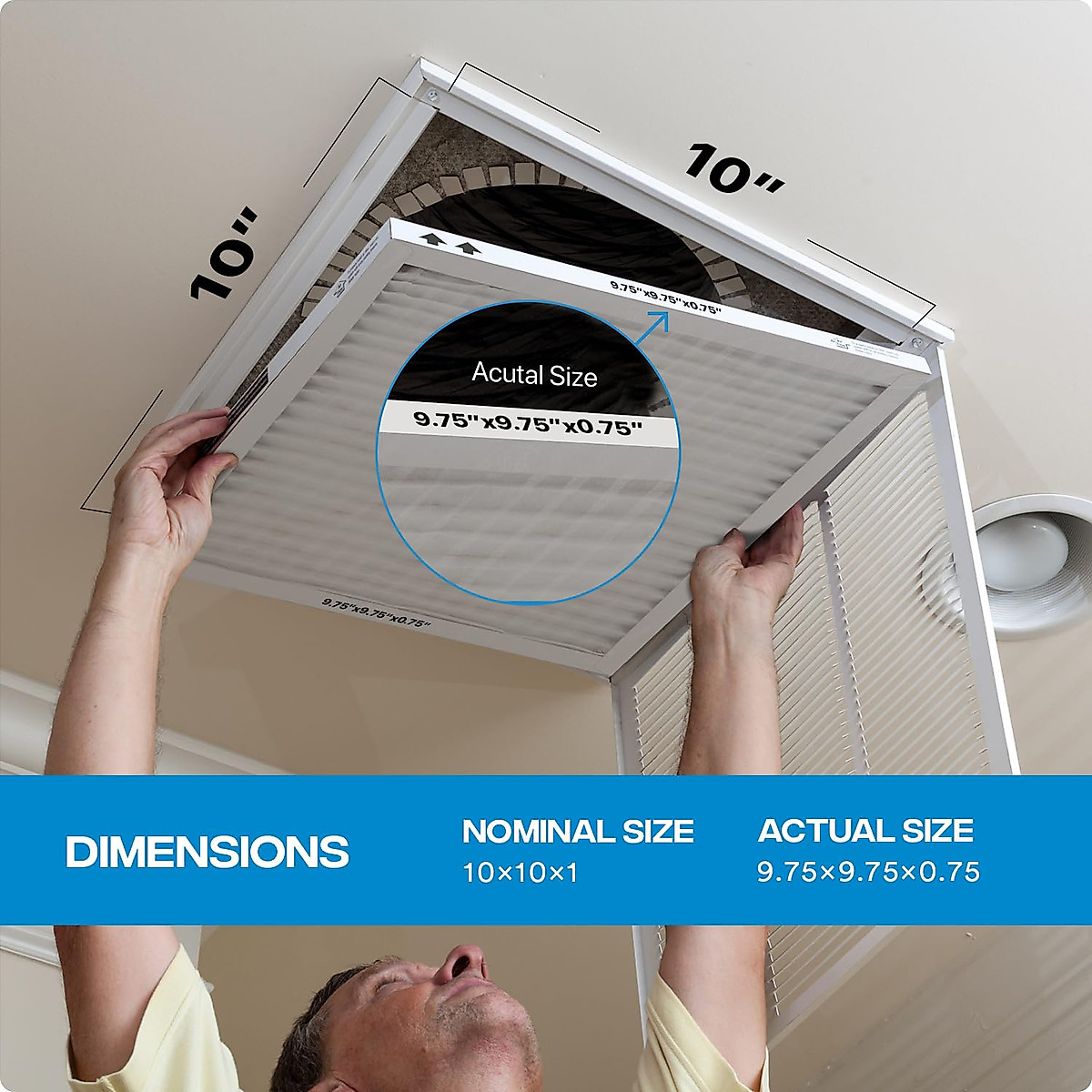 MervFilters, 16x25x1 Air Filter, MERV 8, MPR 600, AC Furnace Air Filters, 4-Pack