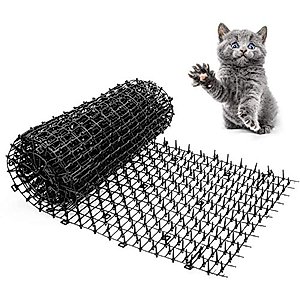 Gardentisan Scat Mat for Cats with Petsafe Plastic Spikes Large Indoor Outdoor Cat Scat Mat 78"x11"