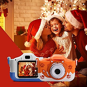 Nsxcdh Kids Camera, HD Camera for Children's Photography & Video Recording, Front and Rear Dual 4000W HD Camera, Children's Camera Mini Children's Gift, Support 32GB SD Card