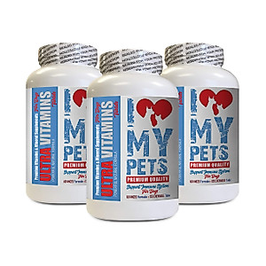 I LOVE MY PETS LLC Dog Brain Stimulation - Ultra Vitamins - Dog Health - Mineral Support - Dog Bone Supplement - 360 Treats (3 Bottles)