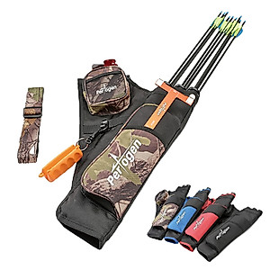 Perogen 3-Tube Compact Hip Target Quiver Holder Bow Belt Waist Hanged Archery Quiver (Black)