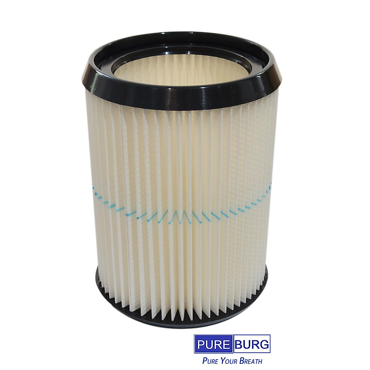 PUREBURG 17812 Replacement Blue Stripe Cartridge Filter Compatible with Craftsman Dry Shop vacs Replace Part 17812 9-17812 73108 (for Dry Vac Before 1988),1-Pack