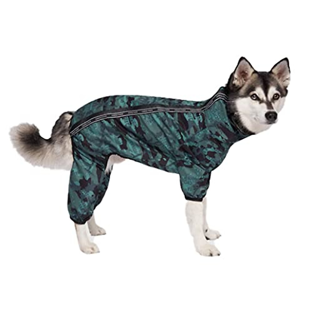 Canada Pooch Slush Suit Size 20 Green Camo Water-Resistant Dog Bodysuit