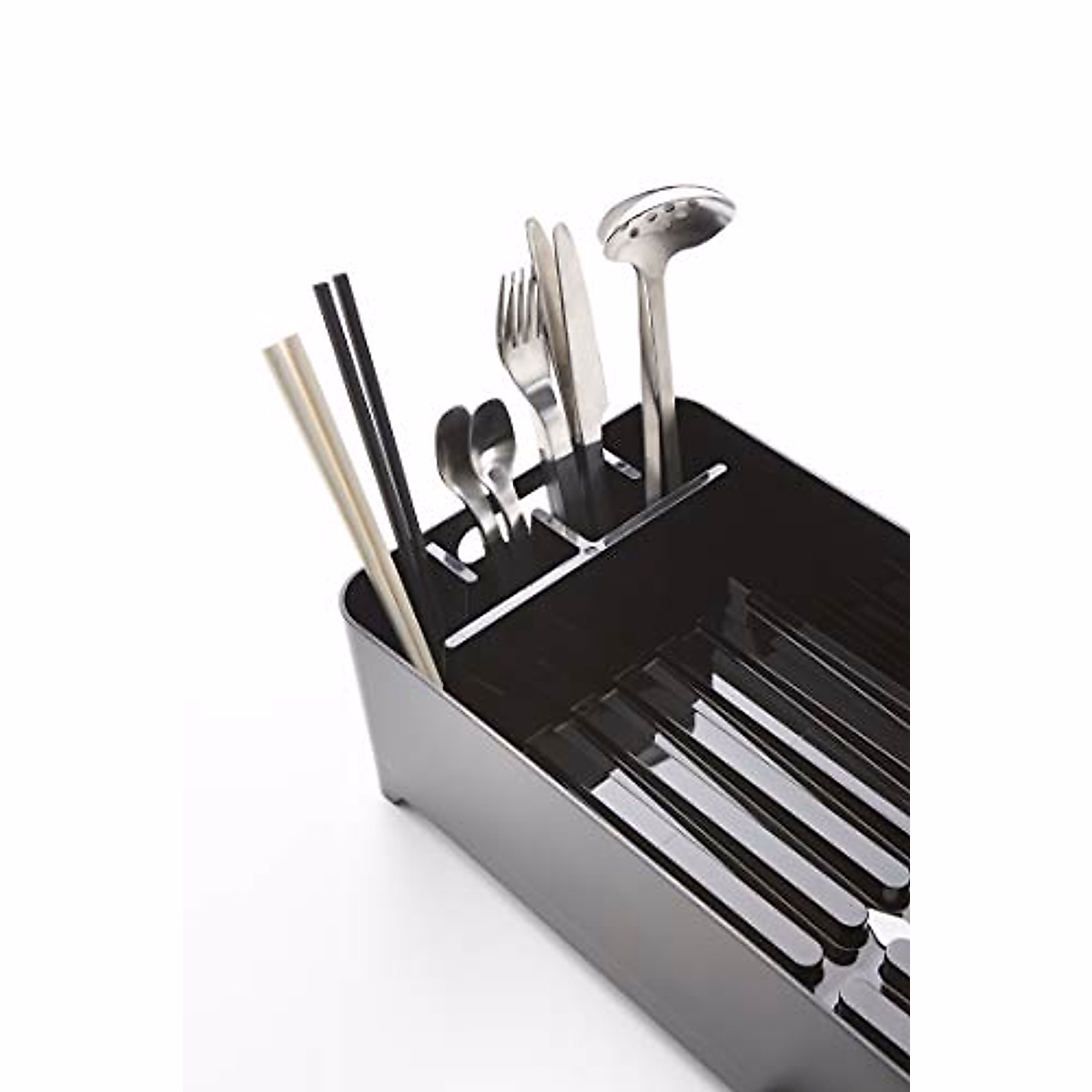 Yamazaki Home Drainer-Drying Kitchen Counters | Plastic | Dish Rack, One Size, Black