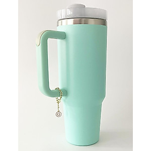 Tovly 2PCS Stanley Cup Accessories Letter Charms Name ID Initial Letter Handle Personalized Charm For Stanley Tumbler (G)