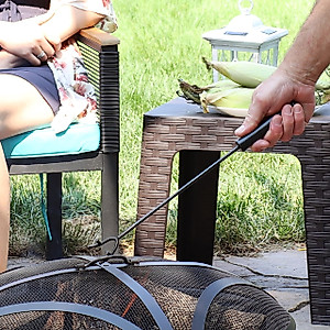 Sunnydaze 16" Fire Pit Poker - Durable Heat-Resistant Handle - for Indoor or Outdoor Use