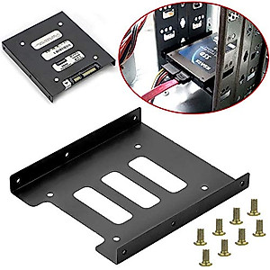 Useful 2.5 Inch SSD HDD to 3.5 Inch Metal Mounting Adapter Bracket Dock Screw Hard Drive Holder for PC Hard Drive Enclosure liuqiangmeiguo (Color : 1)