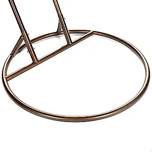 Island Gale Luxury 2 Person Outdoor Patio Hanging Wicker Swing Chair ( X-Large, Latte Rattan/Latte Cushion)