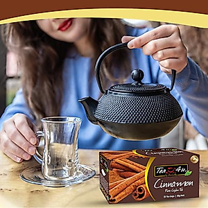 Tea4U Flavored Black Ceylon TeaBags - Cinnamon | Ideal Quality from Sri Lanka's Finest Leaves and Expertly Blended - 25 Count