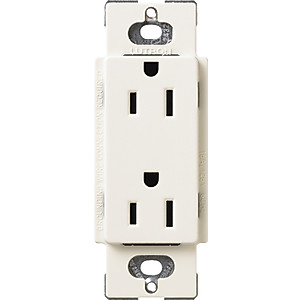 Lutron Satin Colors 20 Amp Tamper-Resistant Duplex Receptacle - Biscuit