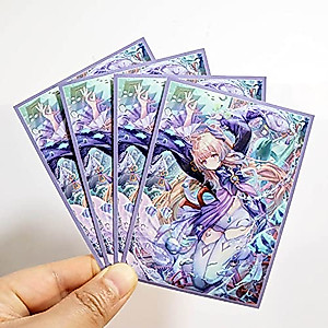 60ct (Sangonomiya Kokomi) Top Loading Trading Card Sleeves Deck Protector for MTG/TCG/PTC Sized Cards 67x92mm (A03)