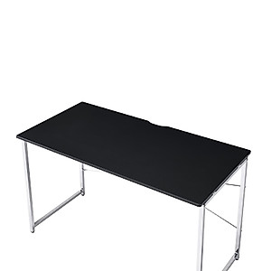 Daesar Writing Computer Desk, Black Finish Wood