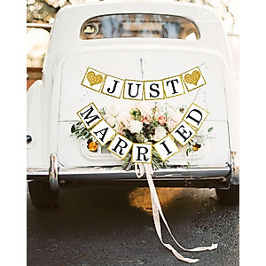 Just Married Proposal Banner Marriage Decorations Paper Garland Wedding Supplies Engagement Sign Outdoor Party Photp Prop Rustic Decorations 6Ft