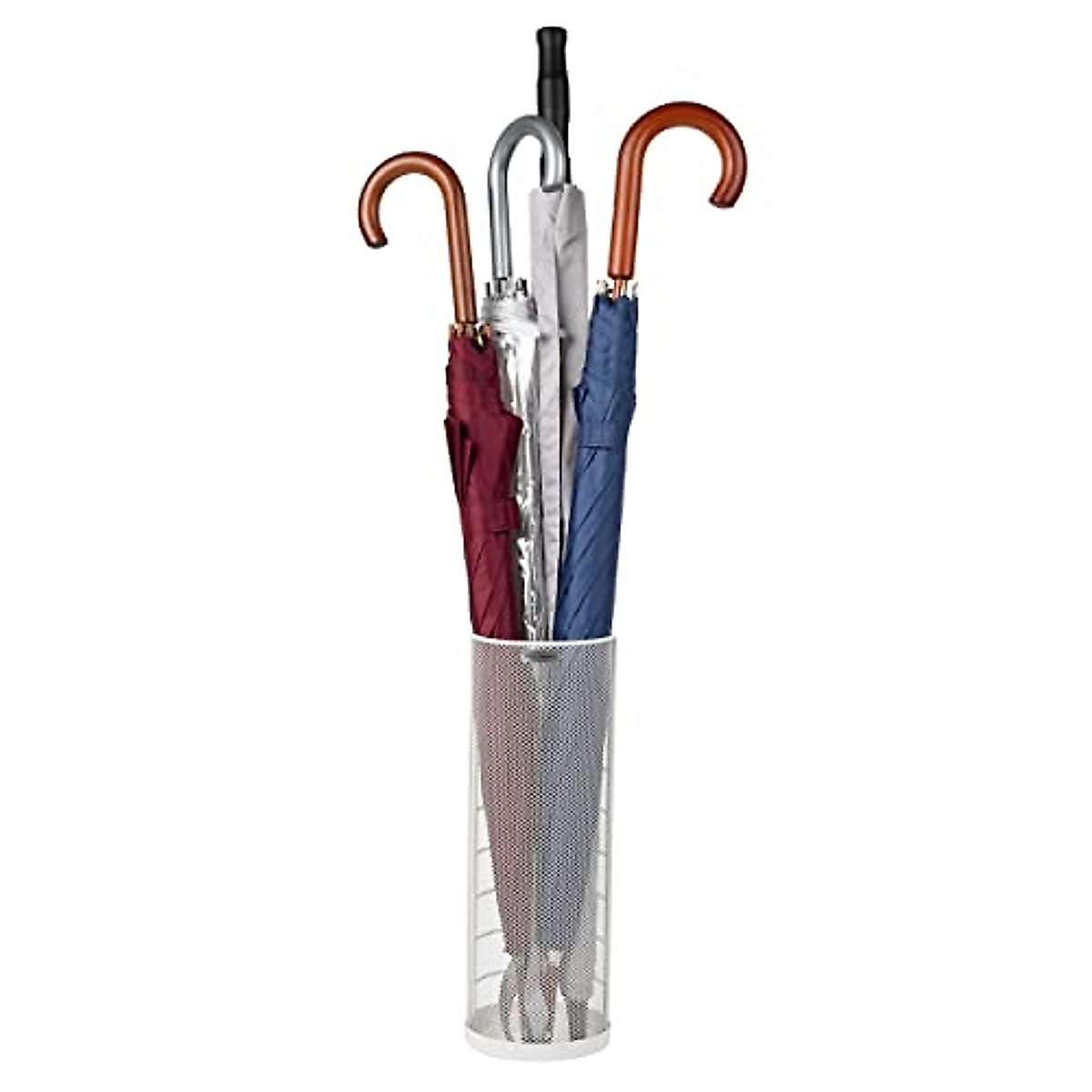 Mind Reader UMBHWIRE-WHT Mini Umbrella Stand Rack Holder, White