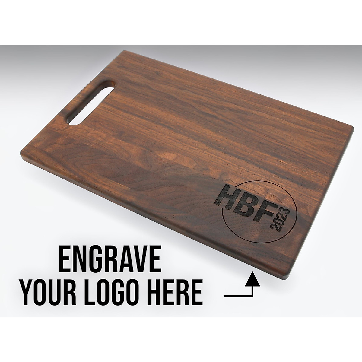 Custom Logo Cutting Board, Realtor Closing Gift, Client Gift, Company Logo Cutting Board, Logo Engraved Cutting Board Made in the USA