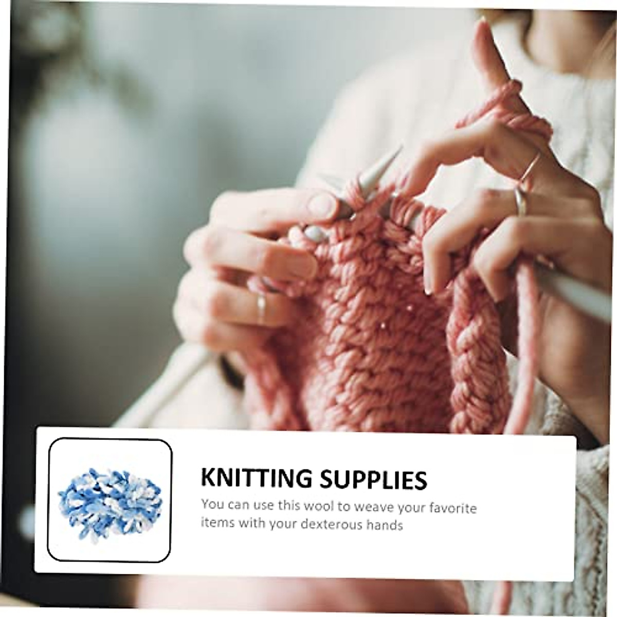 CRAFTHROU 1 Roll Polyester Loop Yarn Knitting Wool Sweater Yarn Chunky Arm Knitting Vegan Yarn Thick Wool Yarn Hand Chenille Yarn Chunky Wool Yarn Fancy Knitted Blanket 100% Polyester Fiber