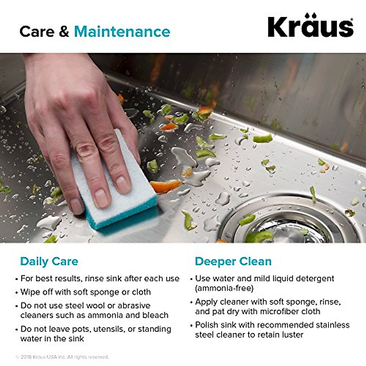Kraus Standard PRO 33-Inch 16 Gauge Undermount 60/40 Double Bowl Stainless Steel Kitchen Sink, KHU103-33