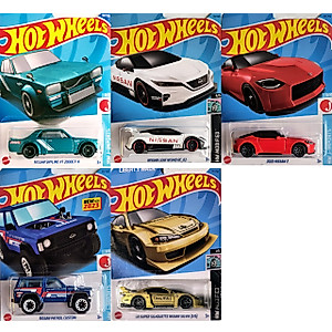 Hot Wheels Nissan 5 Car Set Bundle