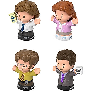Little People Collector The Office US TV Series Special Edition Set in Display Gift Box for Adults & Fans, 4 Figures