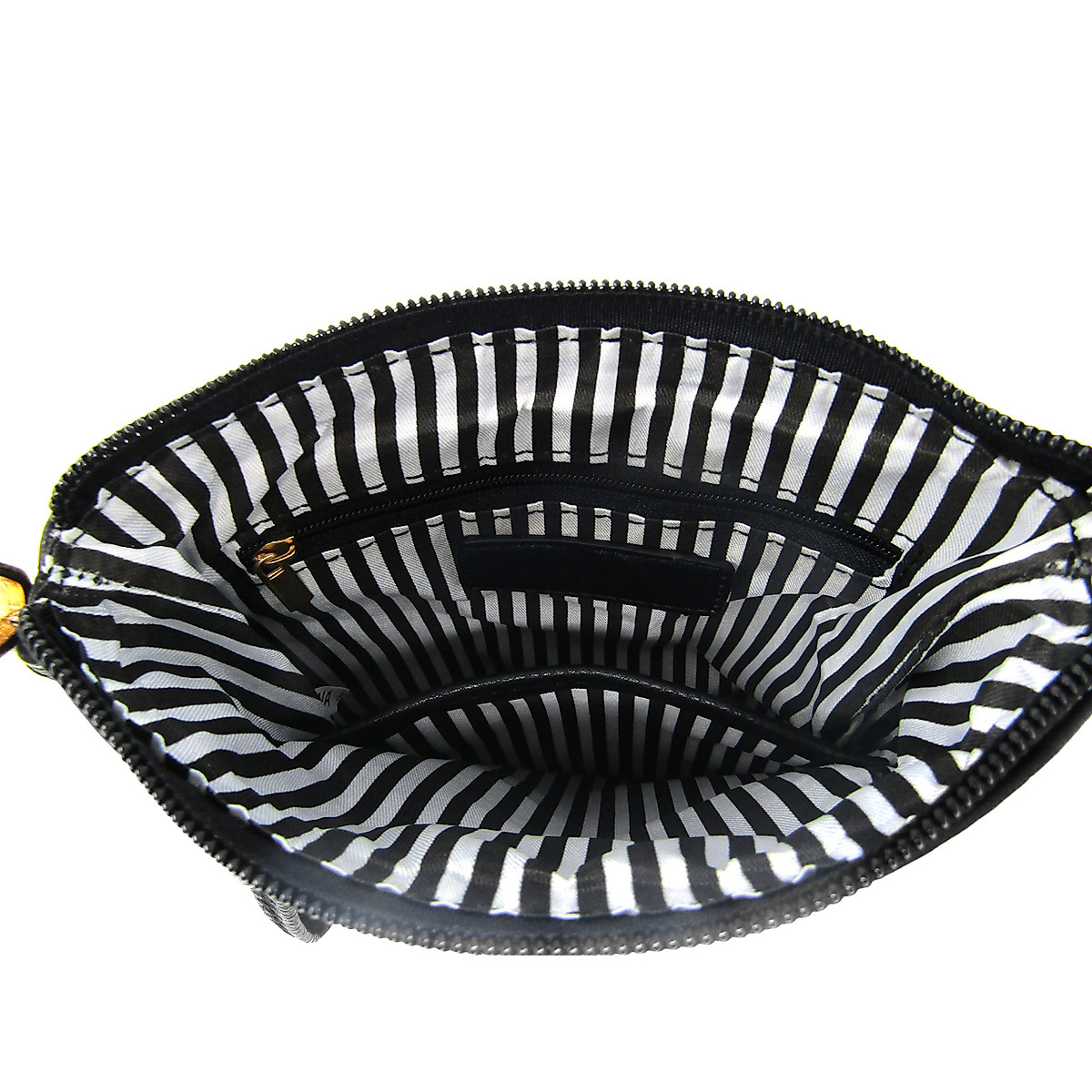 Solene Women's Faux Leather Organizer Multi Zipper Pockets Handbag With Detachable Wristlet Crossbody Bag-WU002(White)