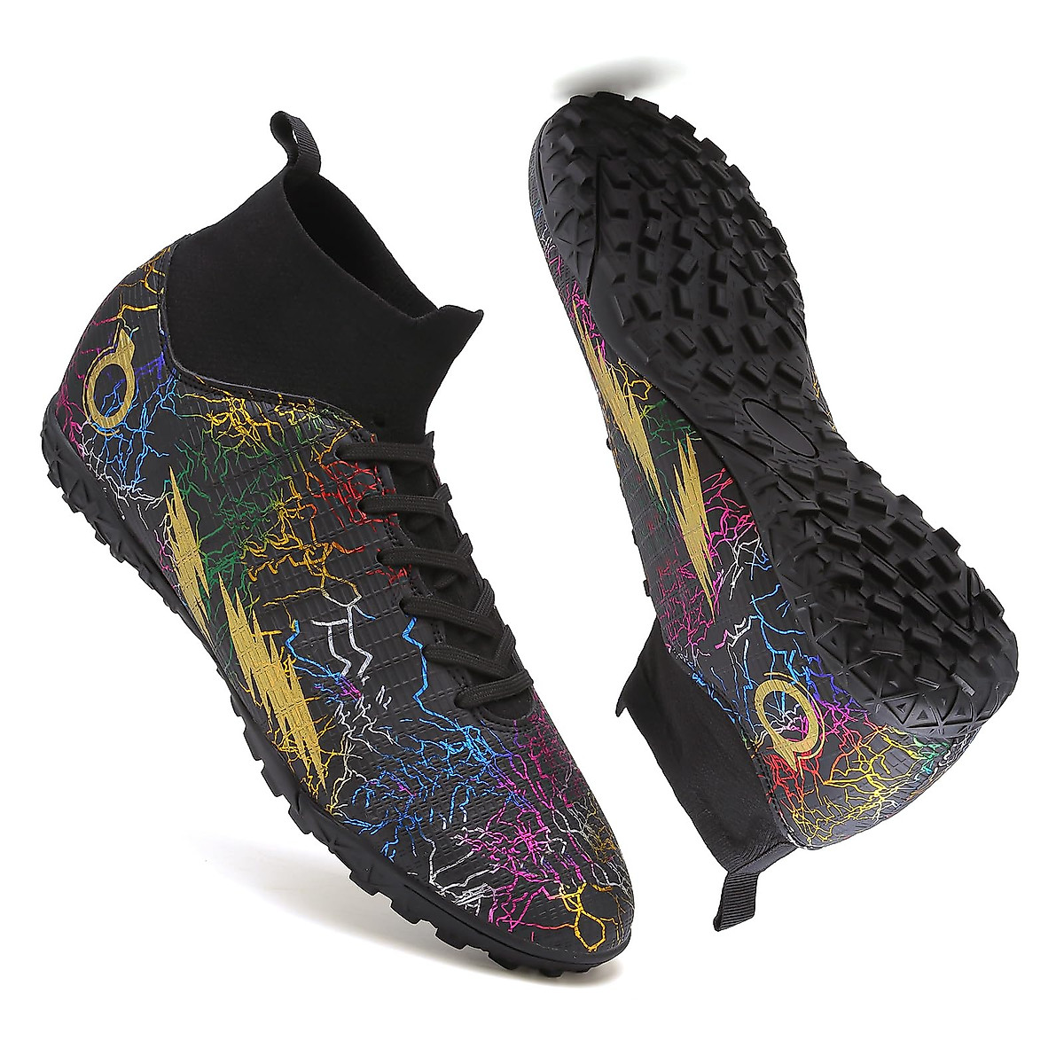 Indoor Soccer Cleats Football Cleats Mens Women Football Shoes Tacos de Futbol para Hombre Guayos de Fútbol Zapatos para Futbol para Hombres Turf Cleats High Top Futsal Soccer Shoes TF