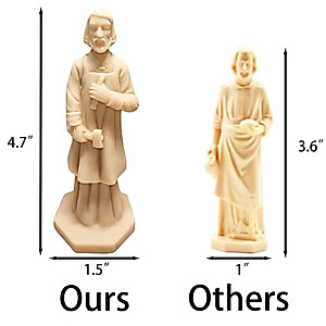 Cyberlight St Joseph Statue for Selling House Kit Resin Saint Joseph Figurine for Protecting Home with Instruction Card and House Prayer Complete Set (Beige)