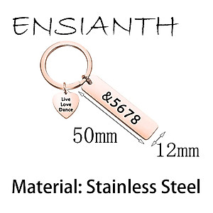 ENSIANTH Dance Teacher Gift Live Love Dance Keychain &5678 Jewelry Gift for Dance (&5678 Keychain rg)