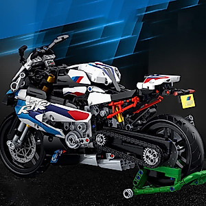 NOSTEA Technics Motorcycle for BMW M1000 RR, 912 pcs, Motorcycle Building Bricks Toy Compatible with Lego