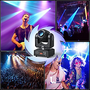 Moving Head DJ Lights, U`King 50W LED Moving Head Light with 7 Gobos 7 Colors and Open White Beam Spotlight by DMX and Sound Activated for Wedding DJ Disco Parties Live Show Church Bar (Set of 4)