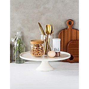 Onniyor Porcelain Cake Stand, Cake Display Stand, Round Dessert Stand, Cupcake Display Tray for Party (10 Inch, White)