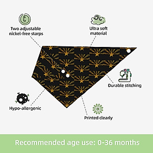 Augenstern Cotton Baby Bibs Arizona State Flag Gold Baby Bandana Drool Bibs Teething Food Bib